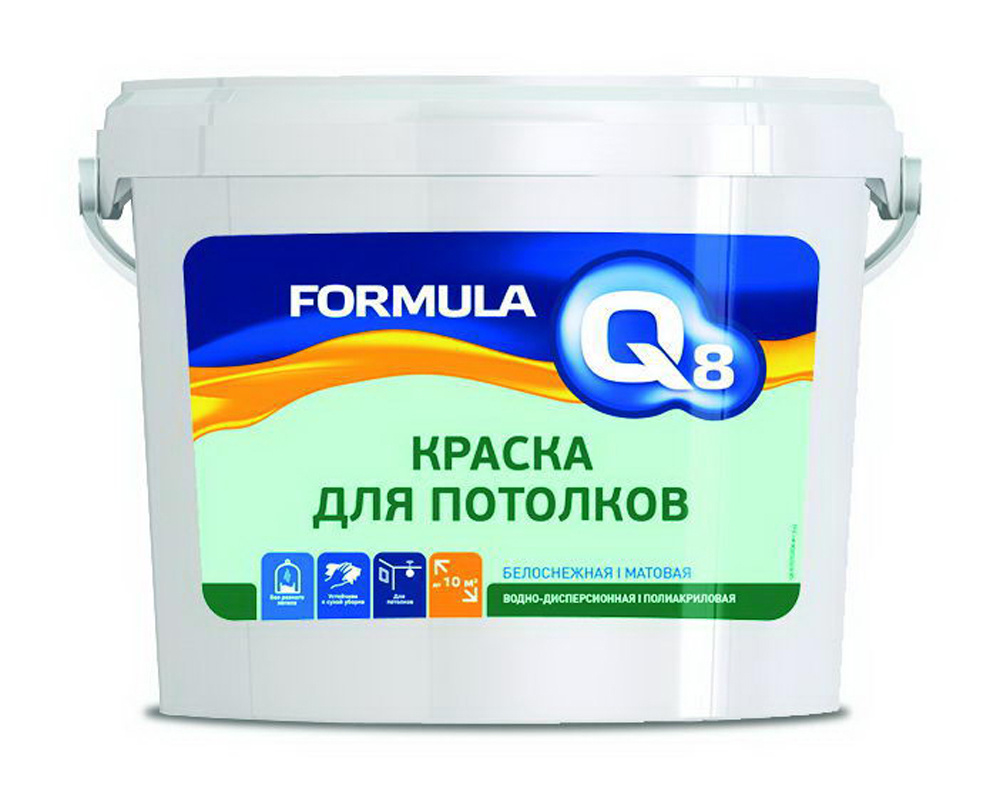 Краска Formula Q8 05-155-002-050, Водно-дисперсионная, Матовое покрытие ...