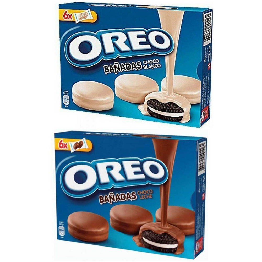Печенье Oreo Choc White и Oreo Choc Milk, 2 шт. по 246 гр, Испания ...