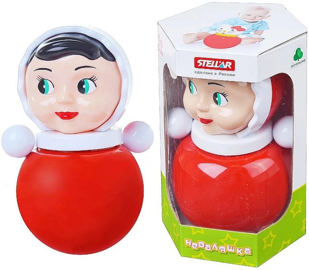 Неваляшка Настенька, 18 см, в индивидуальной коробке, Stellar, игрушка ...
