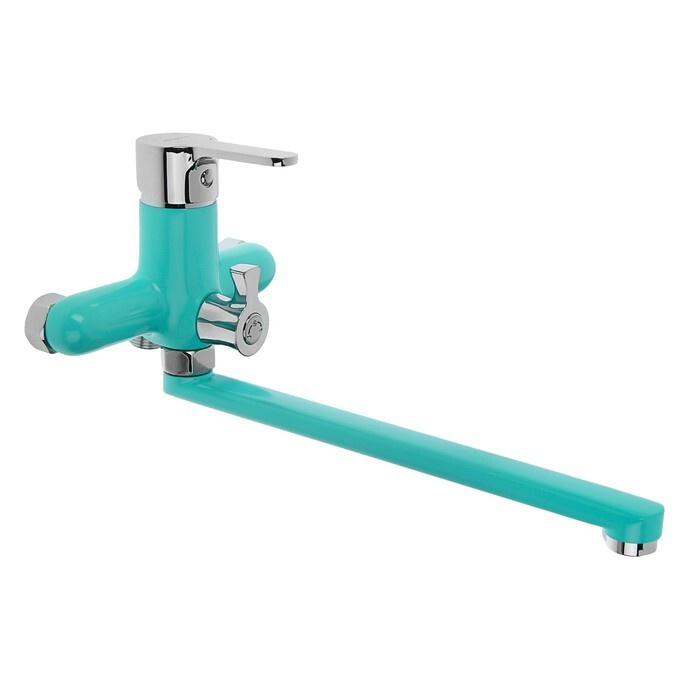 Смеситель Accoona A7167M, душевой набор, силумин, бирюзовый (1445514 ...