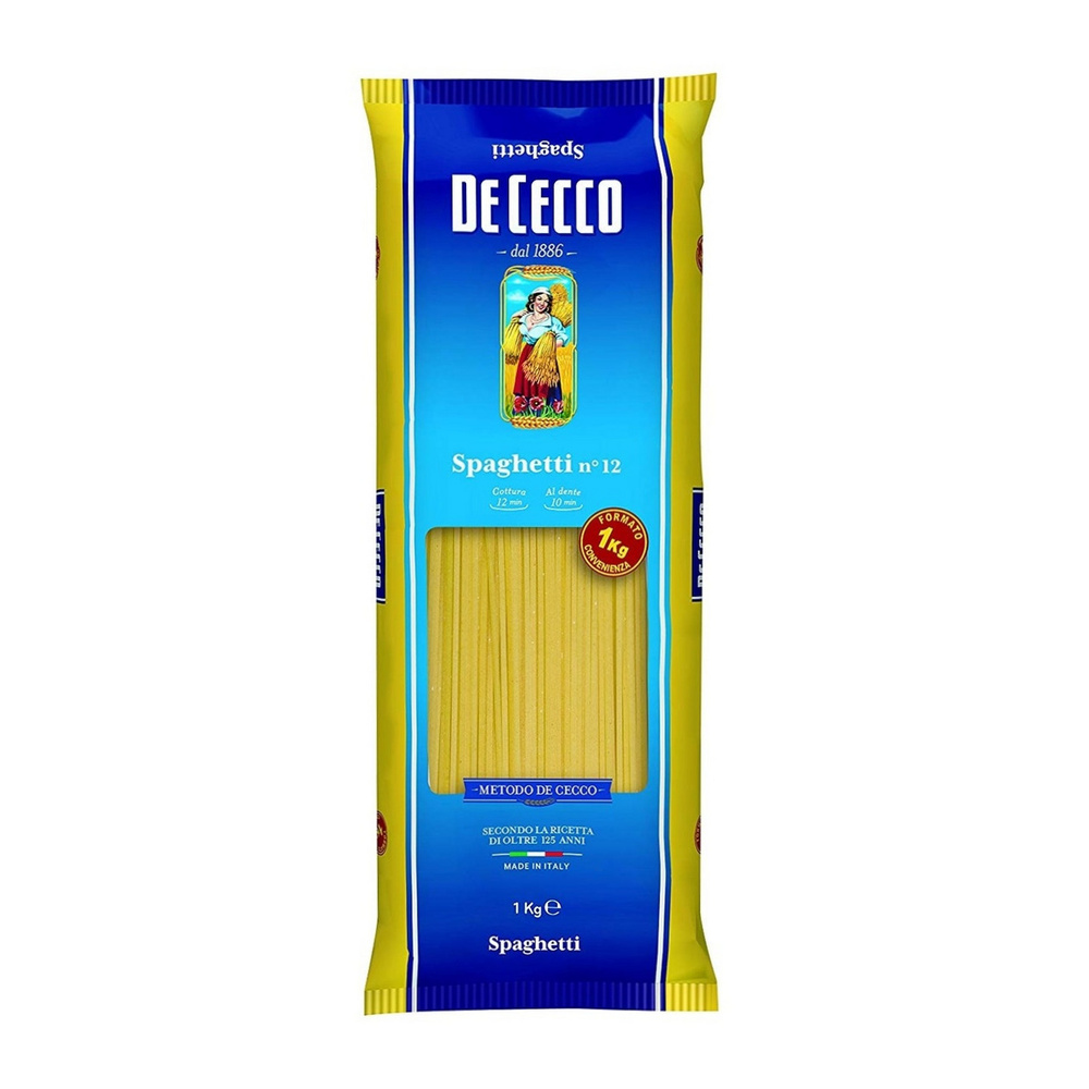 Макаронные изделия De Cecco спагетти, 1 кг - купить с доставкой по ...