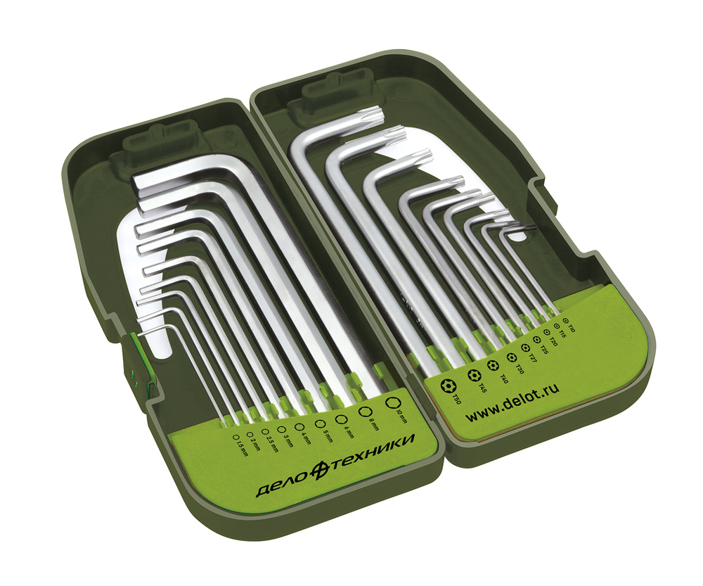 Набор ключей шестигранных и TORX удлинённых, 18предм. - купить с ...