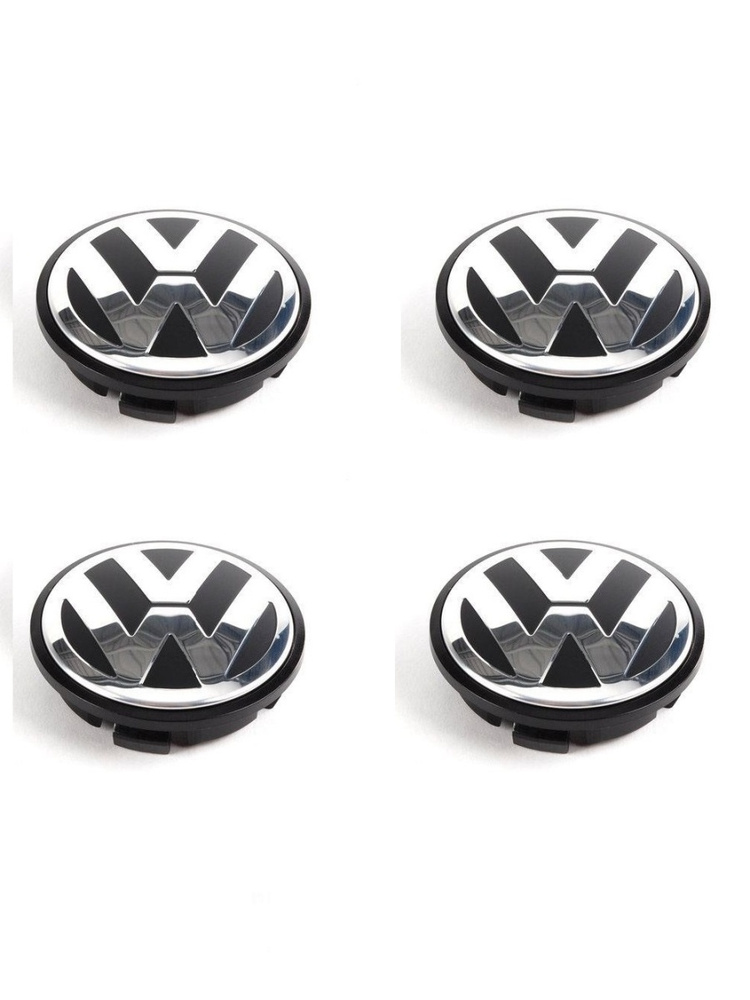 Заглушка диска Фольксваген/Колпачок для диска Volkswagen 65 mm (65/56/12) 3B7.601.171 , черный ...