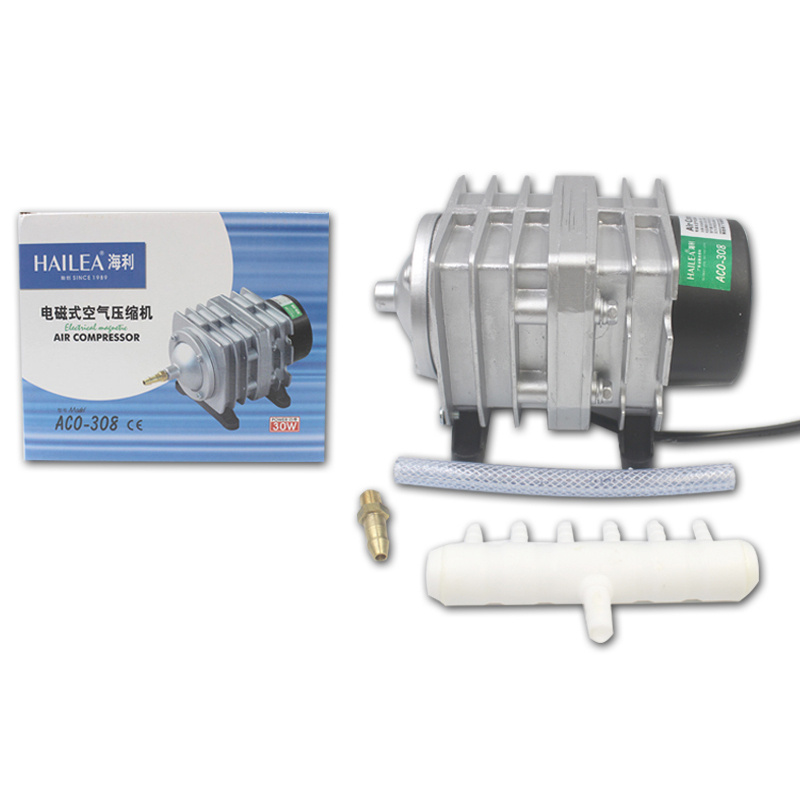 Hailea ACO-308 30 Вт 55Л / мин аквариумный электромагнитный воздушный ...