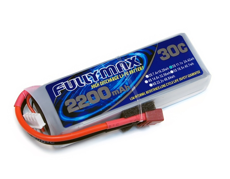 Аккумулятор LiPo Fullymax 11.1V 2200мАч 30C FB2200HP-3S - купить с ...