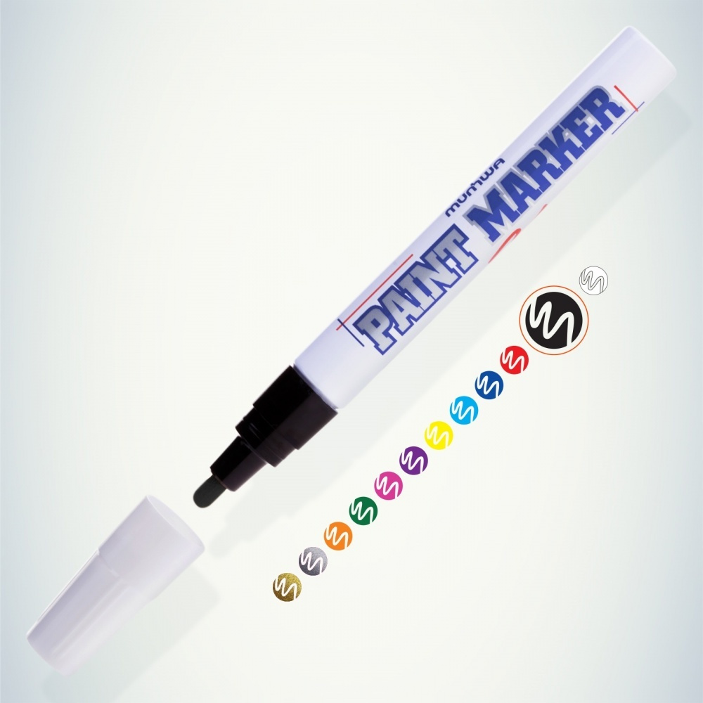 Маркер-краска PAINT MARKER ЧЕРНЫЙ, 4мм, нитро-основа купить на OZON по ...