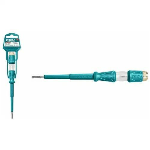 Отвертка индикаторная AC 100-500V, SL 3x140mm /Тестер TOTAL THT291408 ...