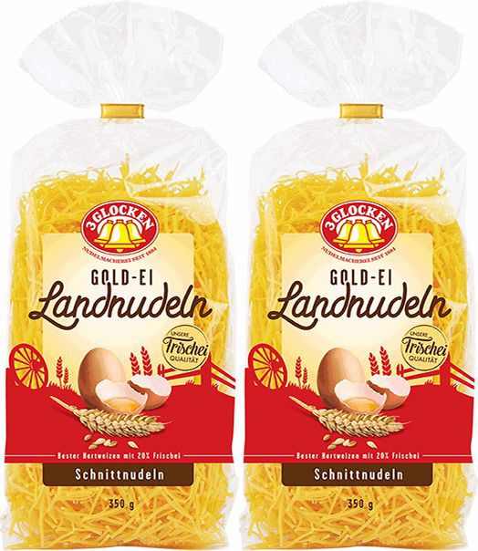 Макаронные изделия 3 Glocken Gold-Ei Landnudeln Schnittnudeln Лапша ...