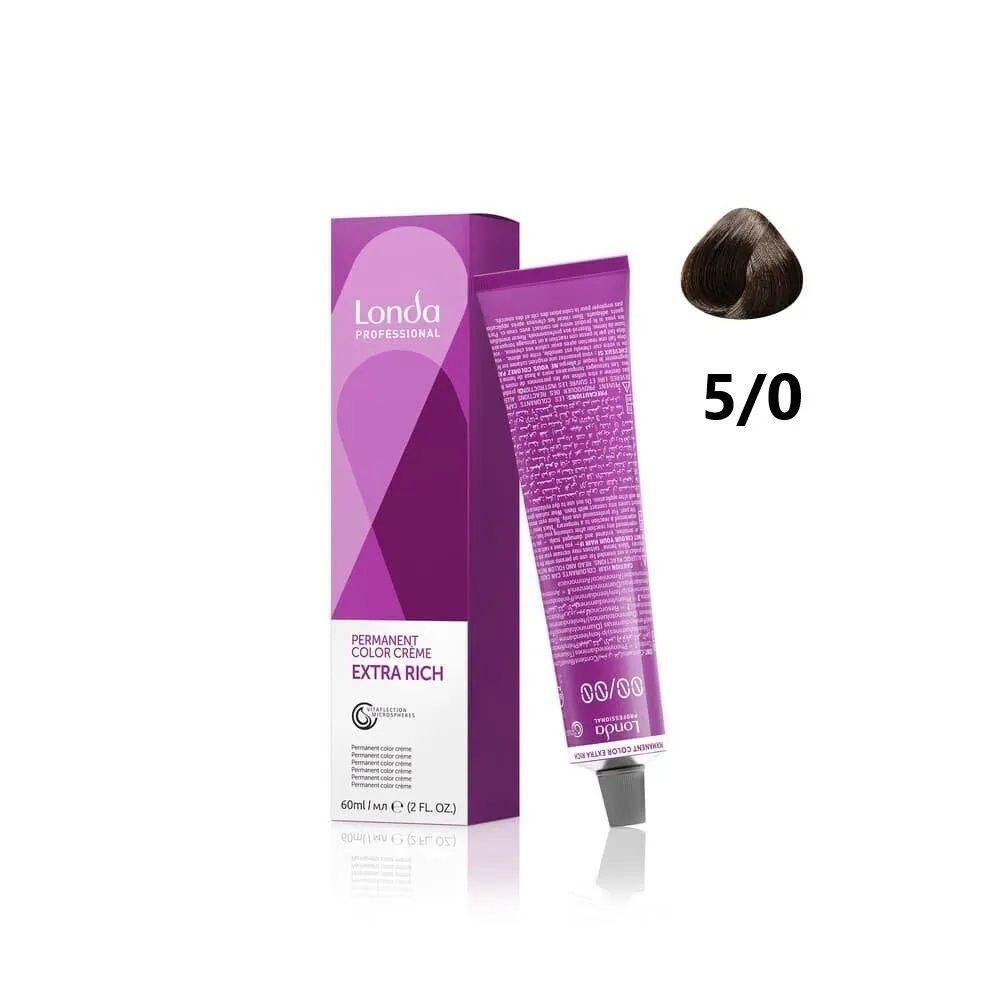 Londa Professional СТОЙКАЯ краска для волос 5/0 светлый шатен, 60 мл ...