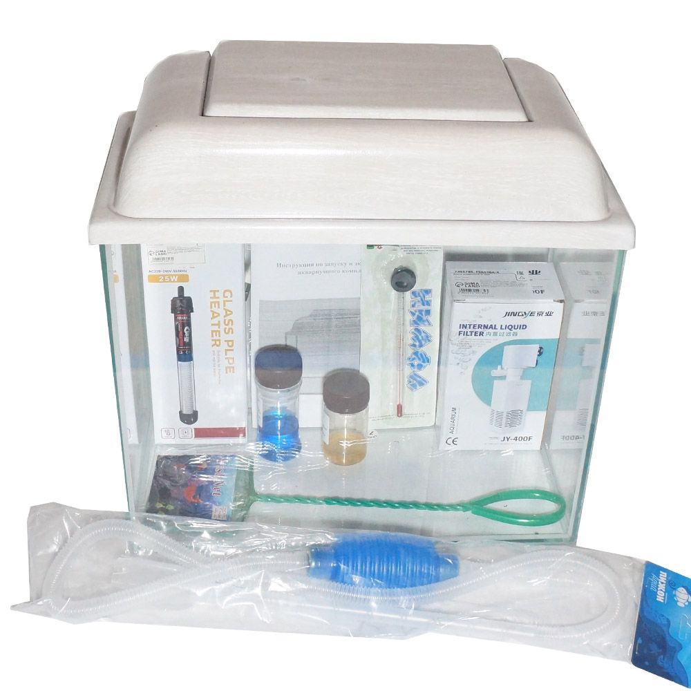 Аквариум 20 литров белый дуб с оборудованием - купить с доставкой по ...