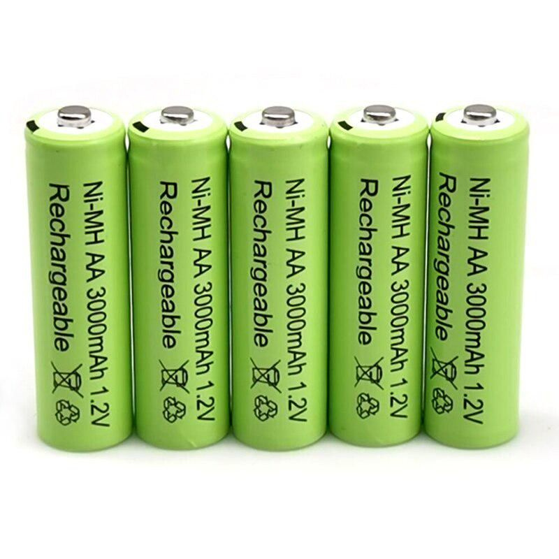 Аккумуляторные батарейки , Ni-MH, тип АА, 3000mAh , 1.2V - купить с ...