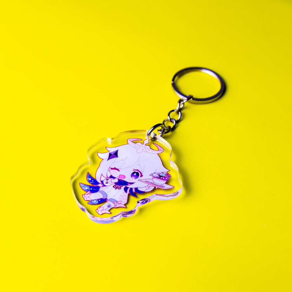 Брелок Чиби Паймон Геншин Импакт Акриловый купить с доставкой по выгодным ценам в интернет