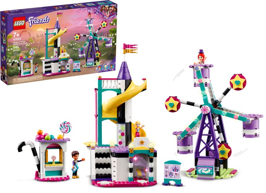 Конструктор LEGO Friends 41689 Волшебное колесо обозрения и горка ...