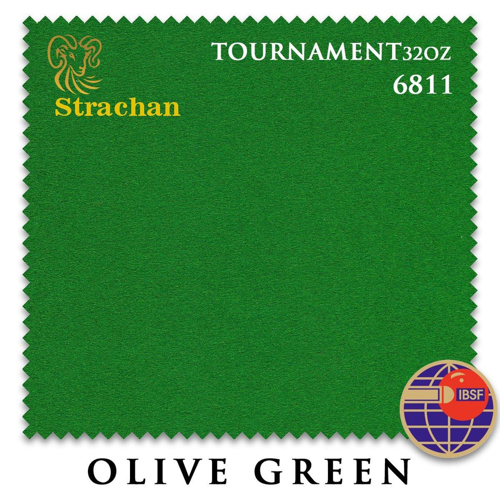 Сукно Strachan Snooker 6811 Tournament 32oz 193см Olive Green - купить ...