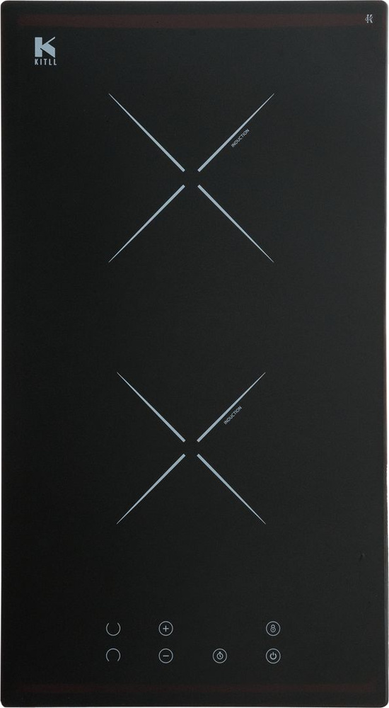 Варочная панель индукционная Kitll KHI 3001 BLACK 2 конфорки 30x52 см ...