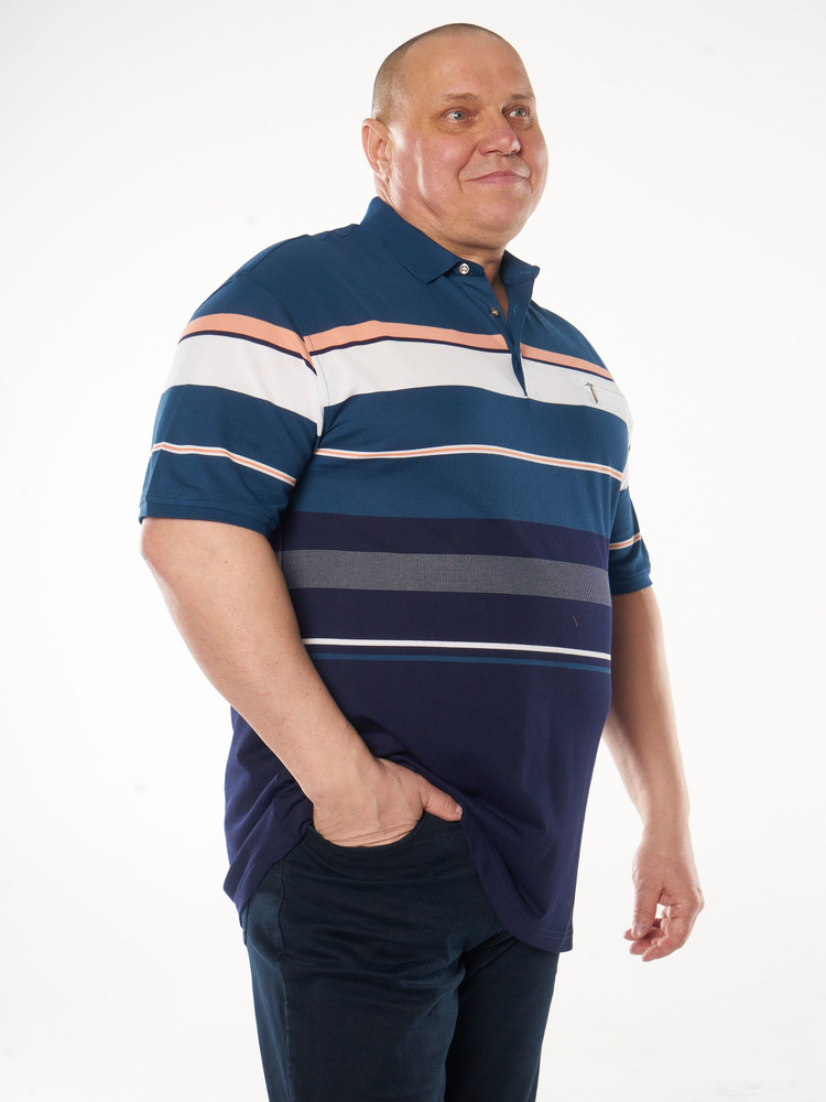 Поло SAINGE, размер 50, цвет синий, 100% Хлопок - купить по выгодной ...