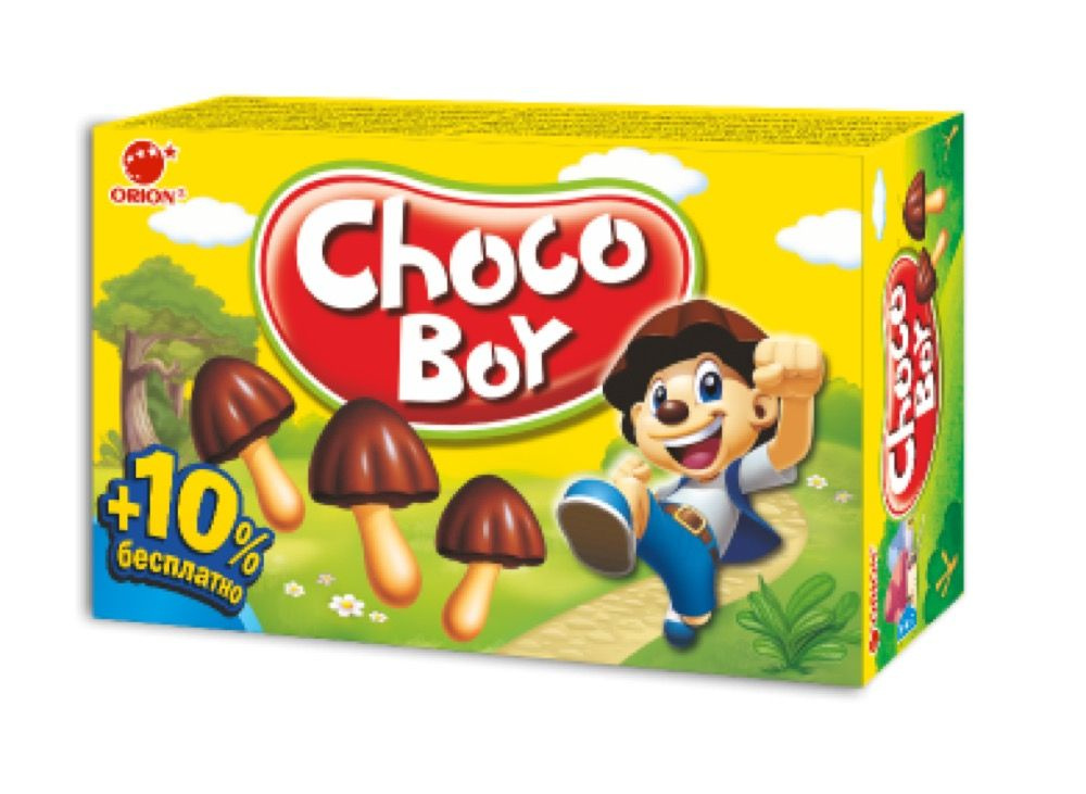 Choco Boy Печенье, грибочки, 100 г - купить с доставкой по выгодным ...