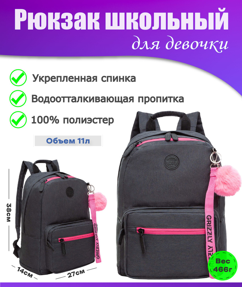 Рюкзак школьный подростковый женский для девочки, молодежный, для ...