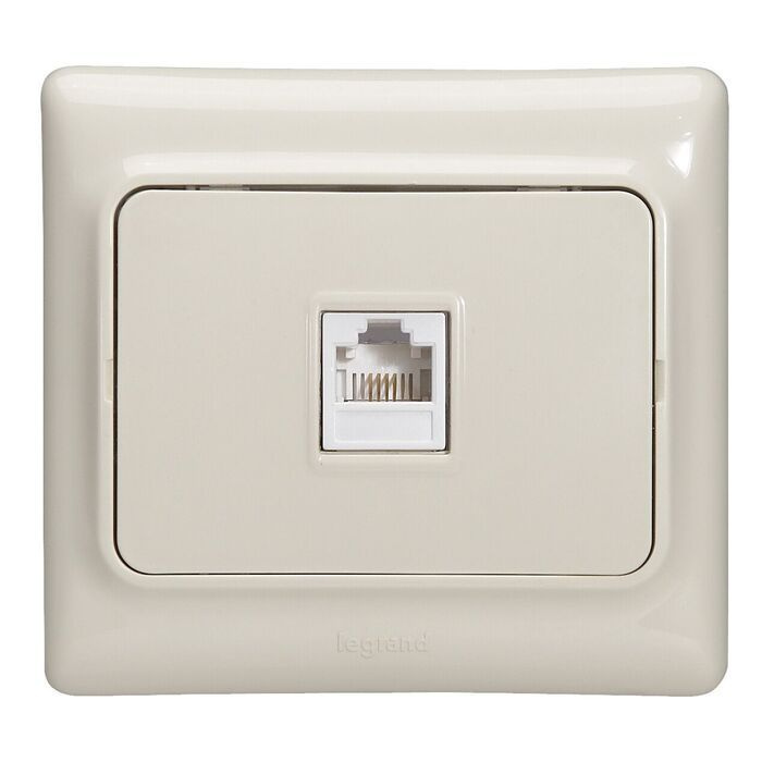 Розетка телефонная RJ11 Legrand KAPTIKA, скрытый монтаж, слоновая кость ...