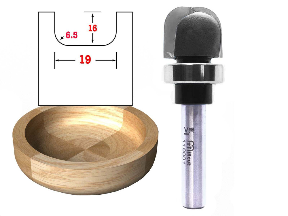Концевая Обгонная, Овальная Фреза MillCut для чаш, менажниц, подносов D ...
