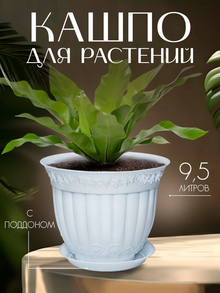 Горшок, кашпо для цветов растений, цветочный пластиковый для балкона ...