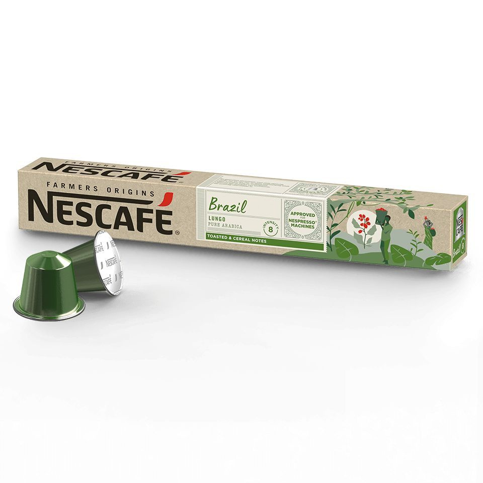 Капсулы Nescafe Nespresso Farmers Origins Brazil Lungo, 10шт - купить с ...