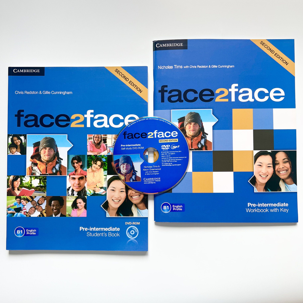 Face2face pre intermediate. Student's Book and Workbook (учебник + рабочая тетрадь)+CD диск ...