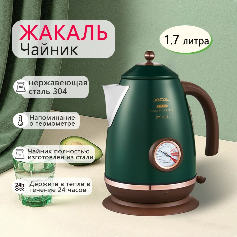 JACAL Электрический чайник электрический чайник, зеленый купить на OZON ...