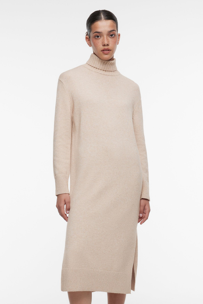 Платье-свитер миди вязаное свободное с разрезом Befree KnitMidiDress-64 ...