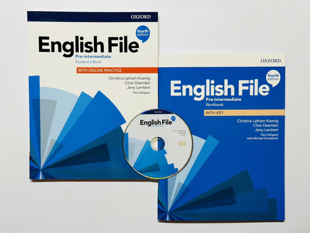 English File 4th Fourth edition Pre-Intermediate Комплект Student's Book + Workbook + CD ...