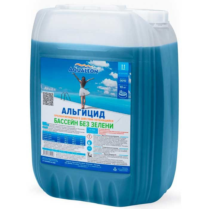 Альгицид жидкий непенящийся для бассейна Aqualeon 10 л (10 кг) - Химия ...