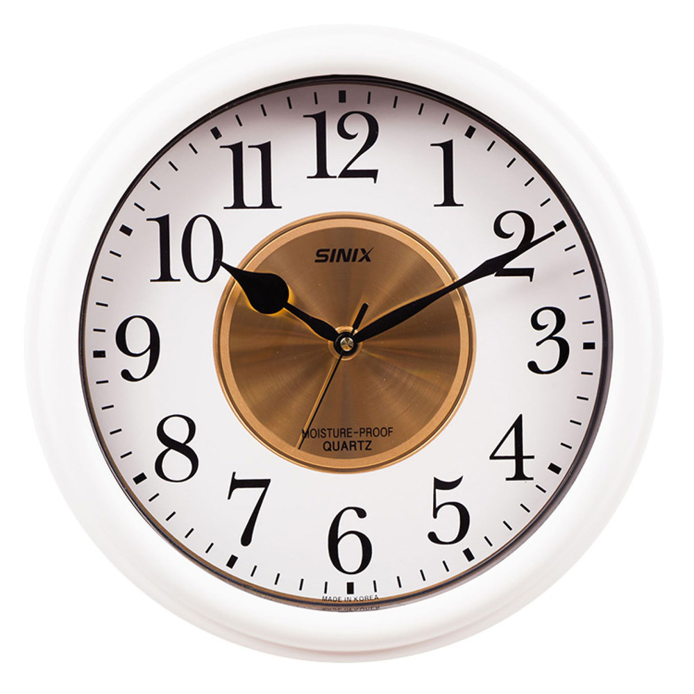SINIX 4065W влагостойкие настенные кварцевые часы с арабскими индексами ...
