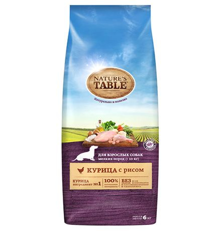 Natures Table / Сухой корм Нейчерс Тейбл для взрослых собак Мелких ...