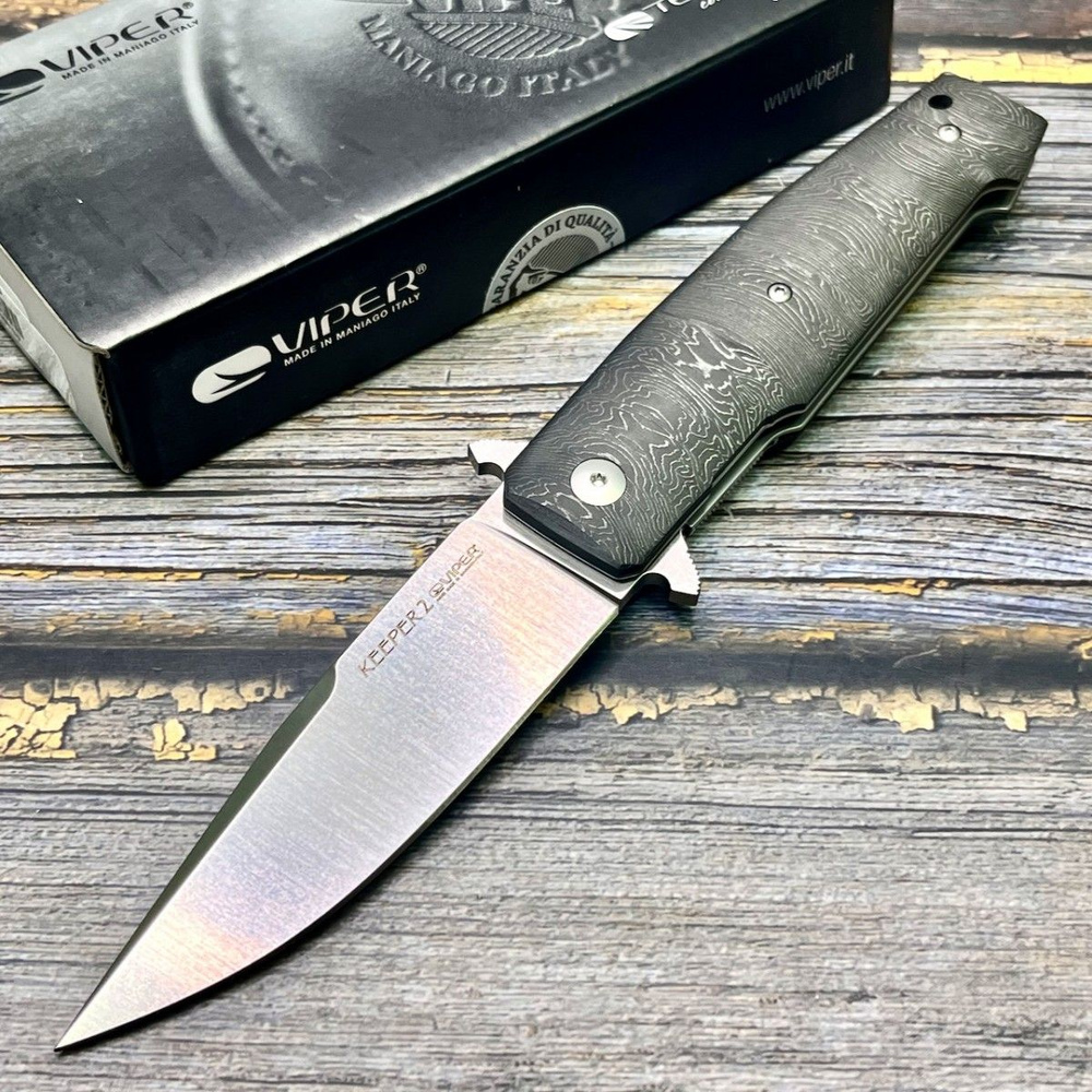 Нож складной Viper V6000FCLD Keeper 2, Elmax Blade, Damask Carbon Fibre купить на OZON по низкой ...