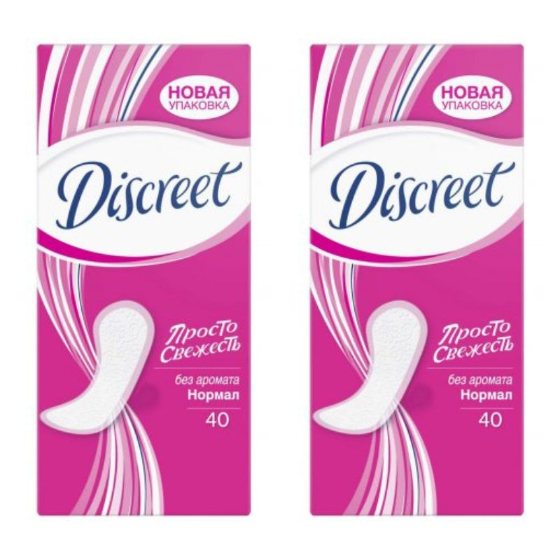 Discreet Прокладки ежедневные Alldays Normal Single, 40 шт, 2 уп ...