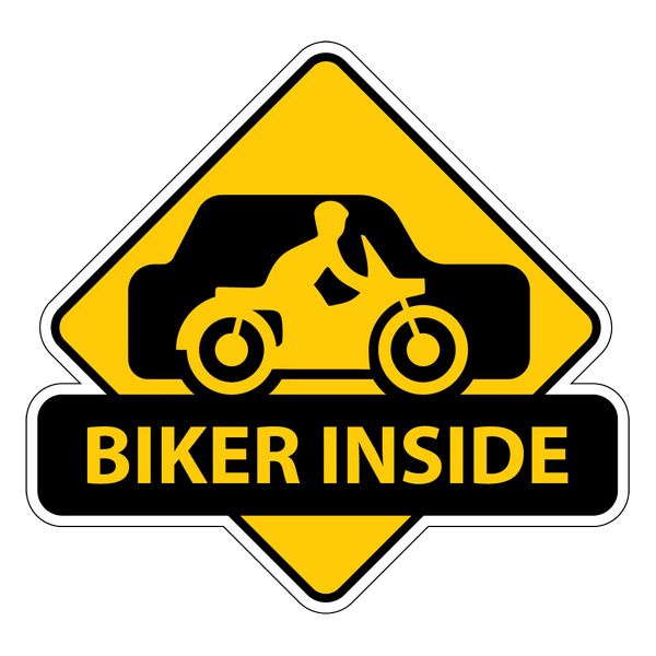 Наклейка Biker inside / Байкер внутри 15х14 см купить c доставкой на ...