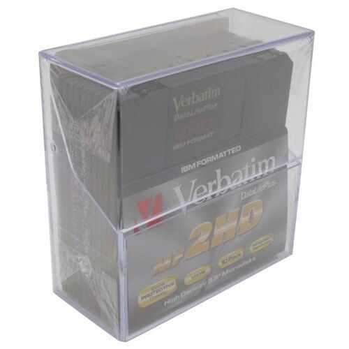 Дискета 3,5" MF-2HD 1,44Мб Verbatim 38673 в пластиковом боксе (10 шт ...