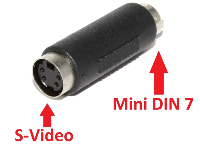 Кабель S-Video Переходник Mini DIN 7 pin "папа" - S-Video Mini DIN 4 ...
