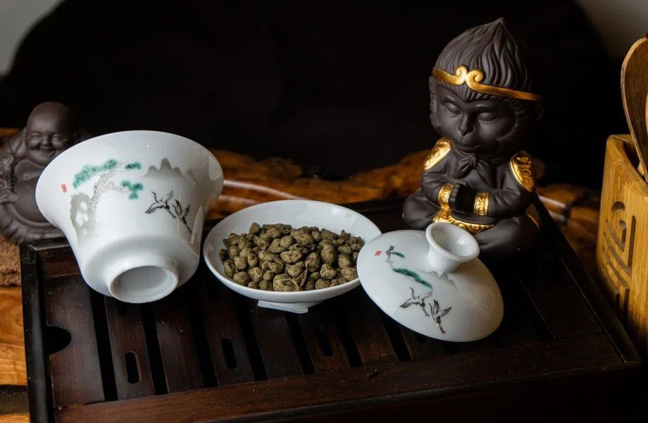 Женьшень улун (китайский зеленый чай с корнем жень шень), Белая ...