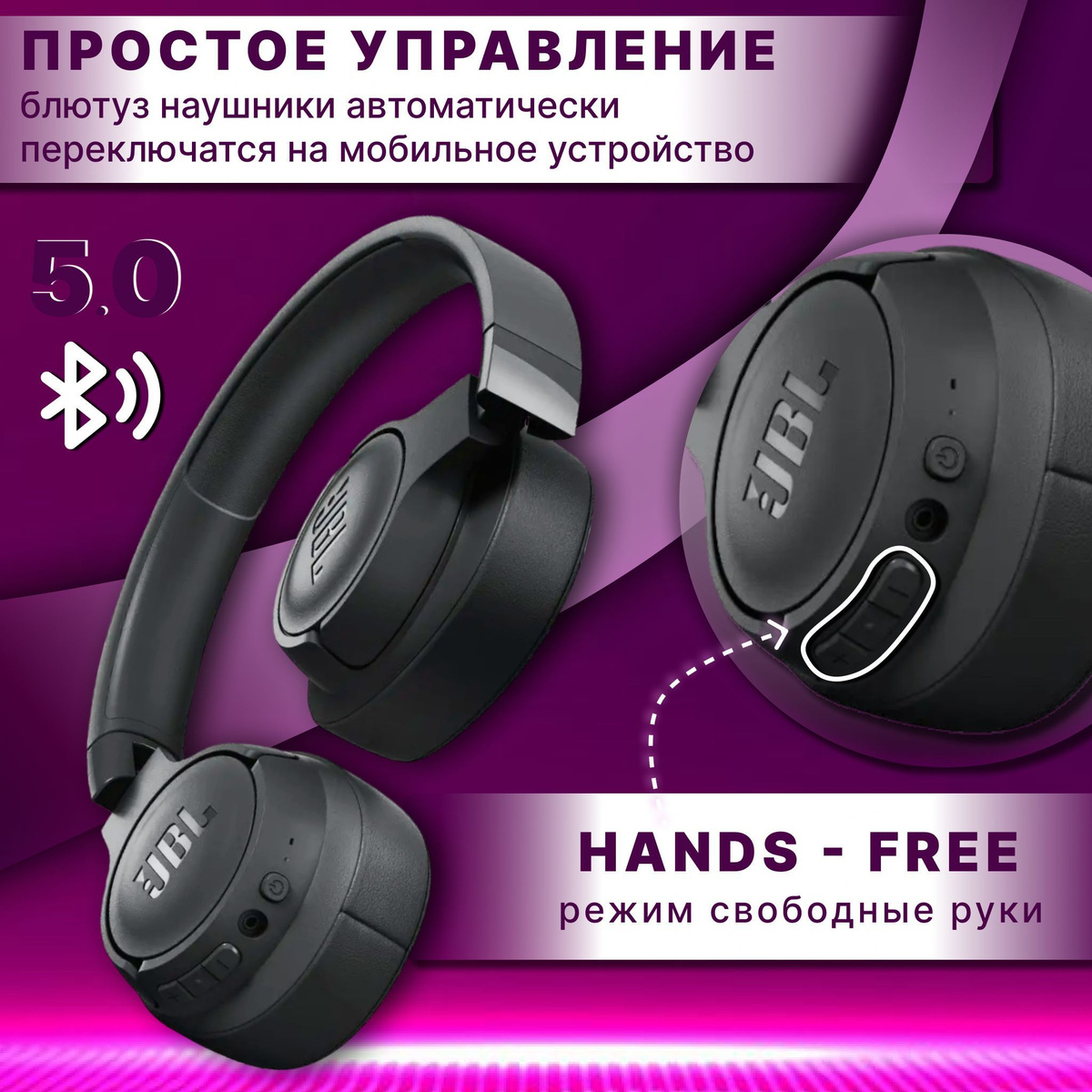 Наушники Накладные беспроводные, большие - купить по доступным ценам в ...
