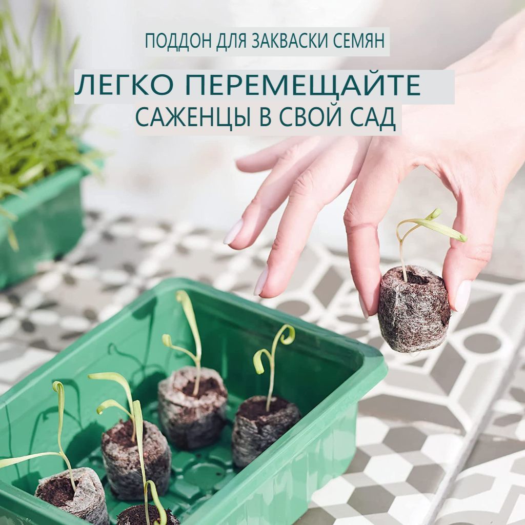 Мини-теплица для рассады на подоконнике пластиковая, 5 комплект из 60 ...