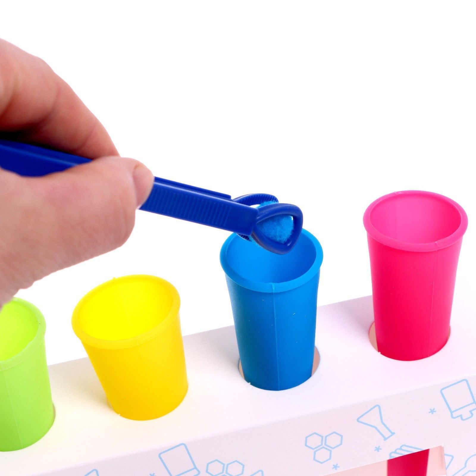 Сортер "Цветные колбочки" IQ-ZABIAKA / развивающая игра с бомбошками и заданиями на карточках ...