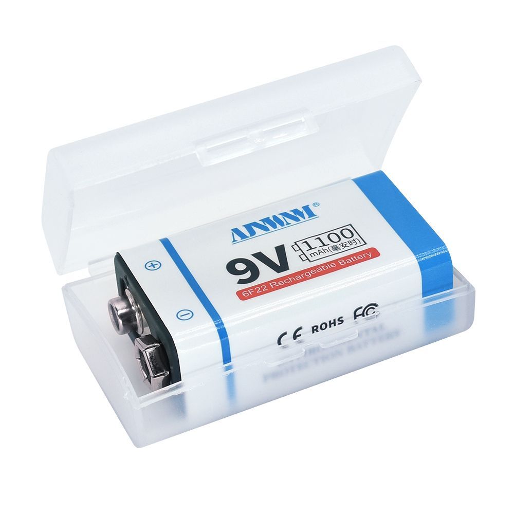 Крона аккумуляторная 9V батарейка 6F22 1100 mAh, Комплект Крона ...