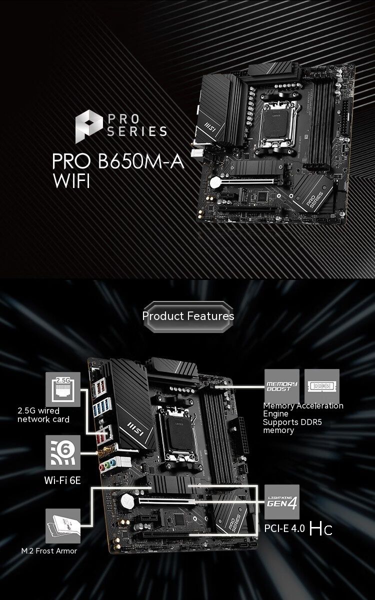 Материнская плата MSI PRO B650M-A WIFI купить по низкой цене с ...