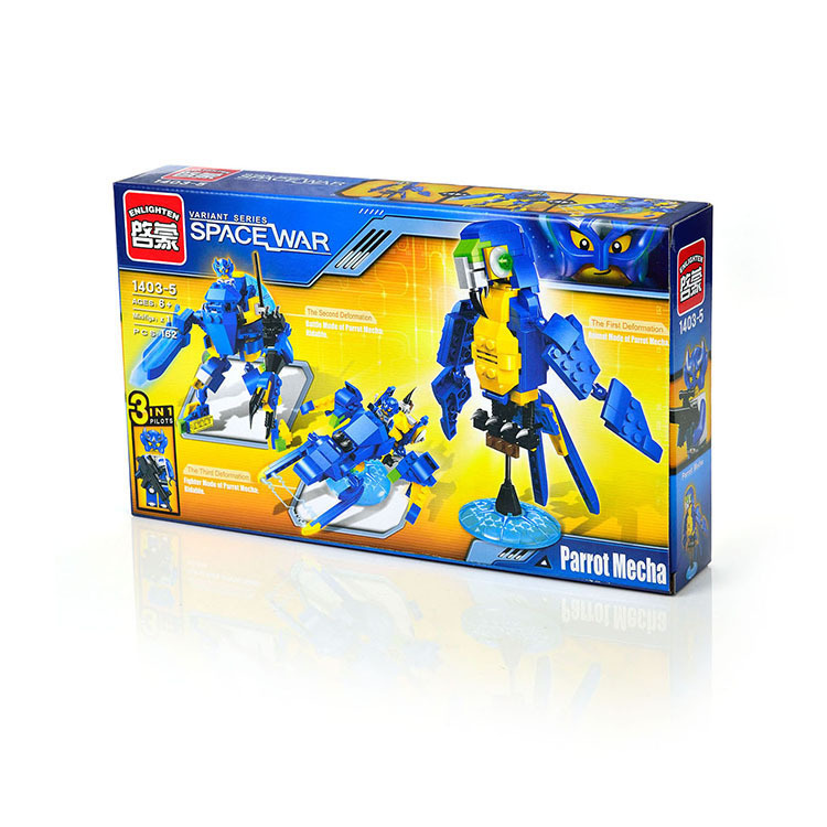 Конструктор ENLIGHTEN BRICK серия 3 В 1 "Космопопугай" (220 деталей ...