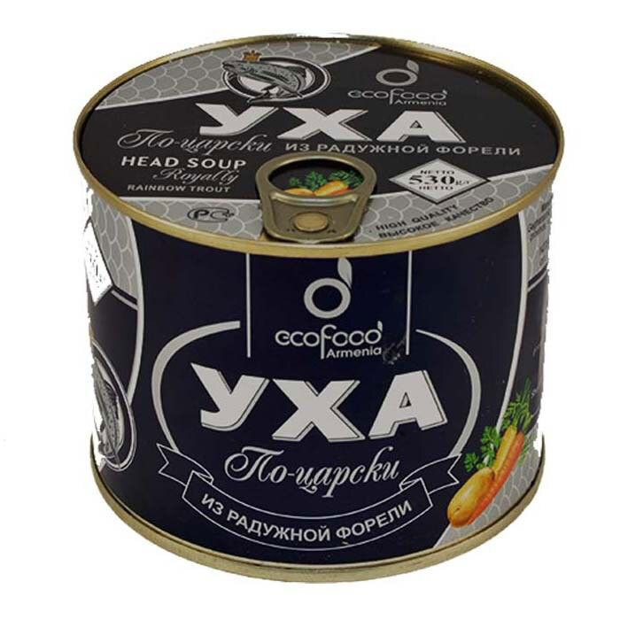 Рыбные консервы Ecofood Уха по-Царски из радужной форели, 530 г х 4 шт ...