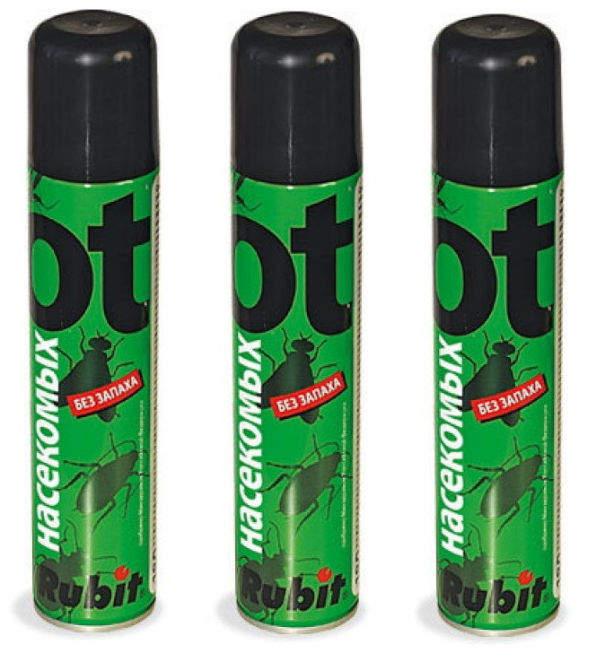 Аэрозоль от насекомых Rubit, Универсальный дихлофос без запаха 180 мл ...