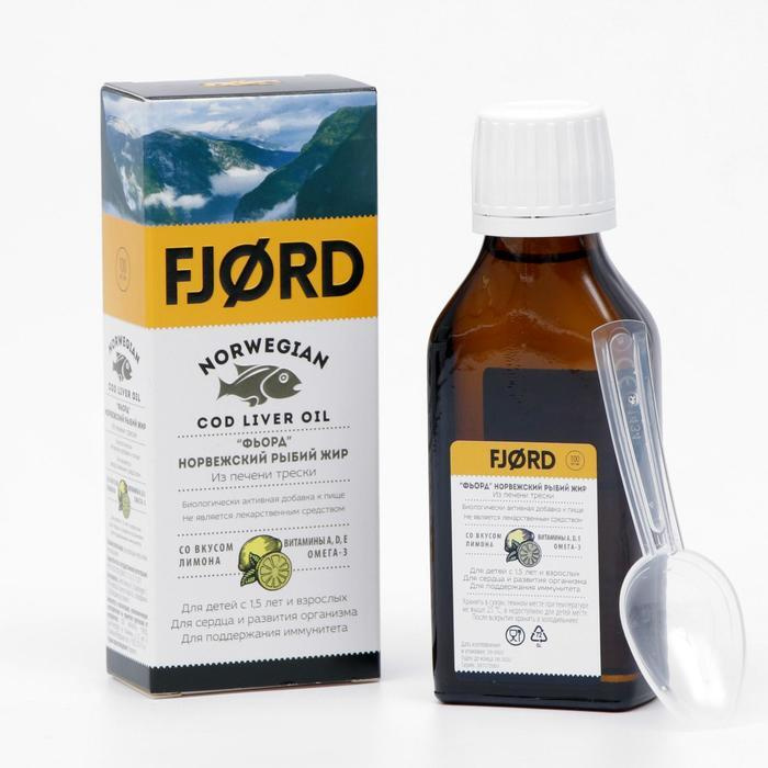 Рыбий жир FJORD норвежский из печени трески, 100 мл - купить с доставкой по выгодным ценам в ...