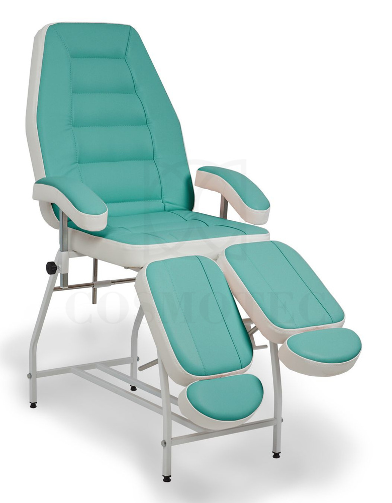 Кресло-кушетка для педикюра Cosmotec Сириус, бирюзово-белое - купить с ...