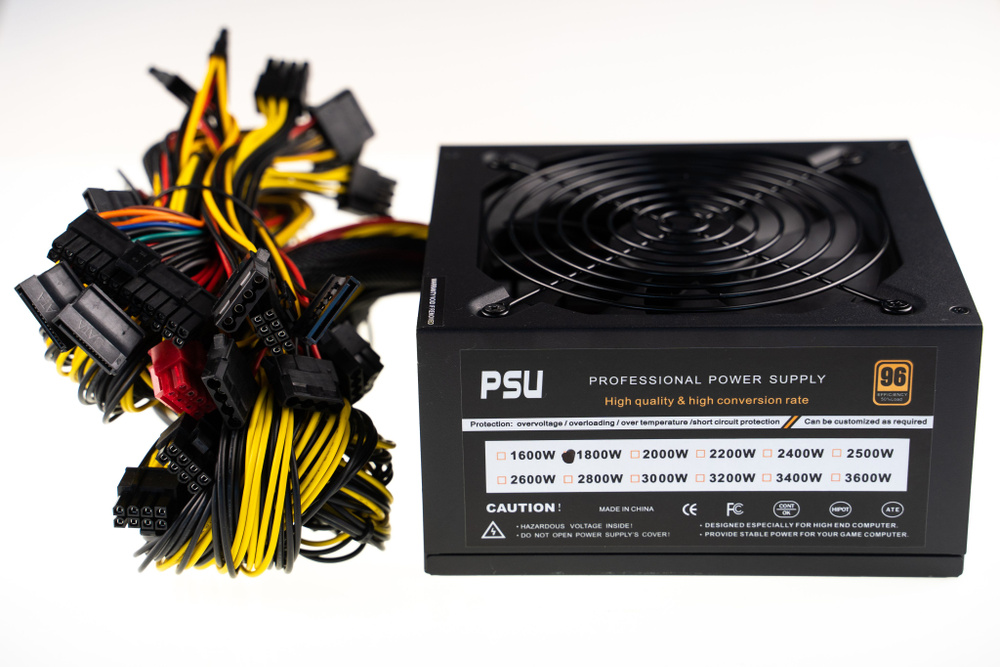 Блок питания компьютера PSU Videocard 1800W, 1800 Вт - купить с ...